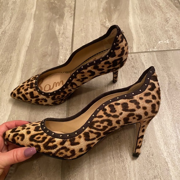 Sam Edelman | Shoes | Sam Edelman Leopard Print Tiana Heals Size 6 ...